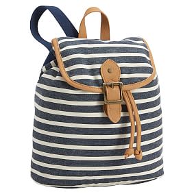 Navy Stripe Tiny Backpack | Pottery Barn Teen