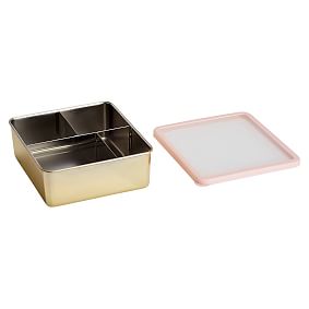 Stainless Steel Gold Bento Box Lunch Container | Pottery Barn Teen