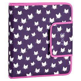 Dark Purple Kitten Binder For School | Pottery Barn Teen