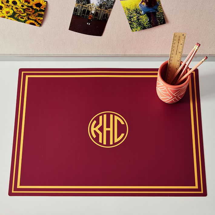 Solid Personalized Desk Mat | Dorm Desk Decor | Pottery Barn Teen
