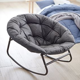 Charcoal Trailblazer Round Rocking Chair | Pottery Barn Teen