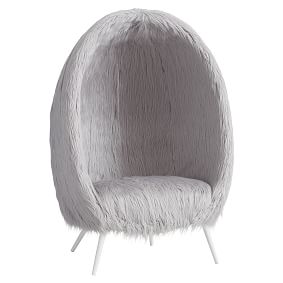 Gray Himalayan Faux-Fur Cave Chair | Lounge Chair | Pottery Barn Teen