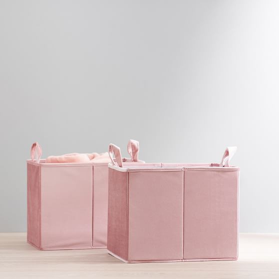 Velvet Storage Storage Bins | Pottery Barn Teen