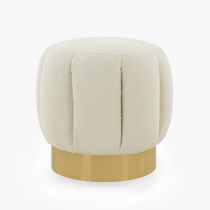 Channel-Stitch Ottoman | Pottery Barn Teen