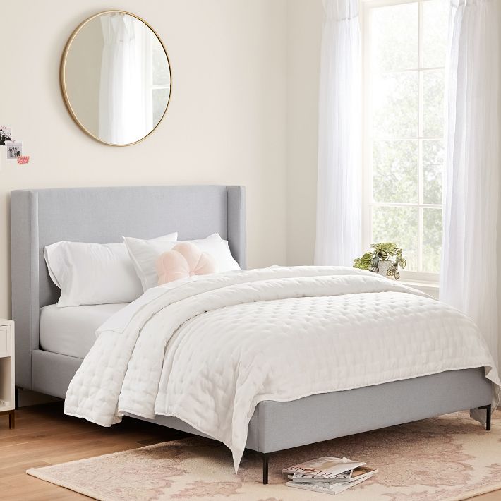 Jake Upholstered Bed | Pottery Barn Teen