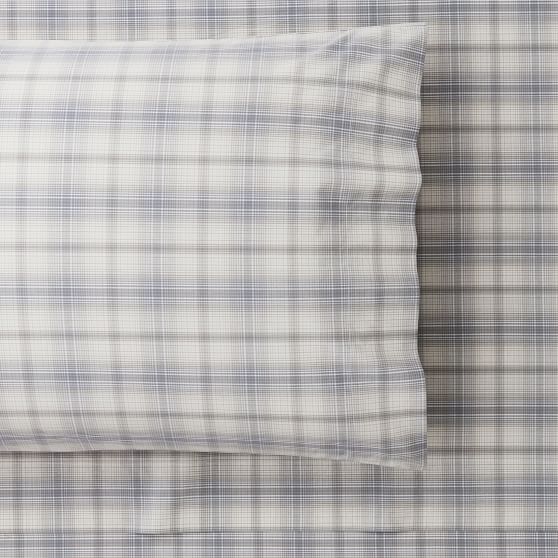 Ombre Plaid Organic Sheet Set | Pottery Barn Teen