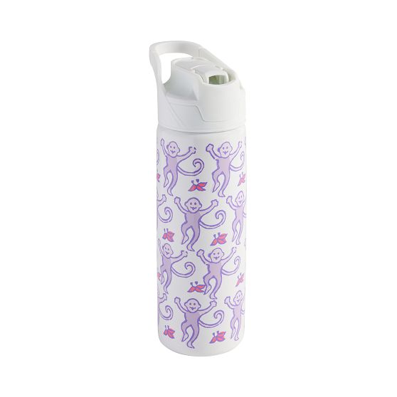 Roller Rabbit Lavender Monkey Colby Water Bottle | Pottery Barn Teen
