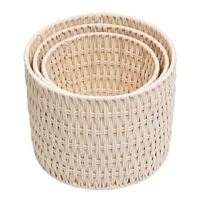 Cozy Weave Basket, Set of 3 | Pottery Barn Teen
