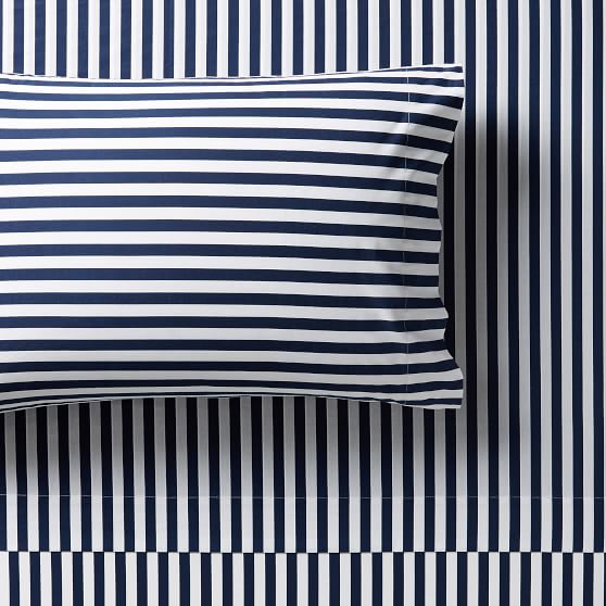 Classic Bold Stripe Organic Sheet Set | Pottery Barn Teen
