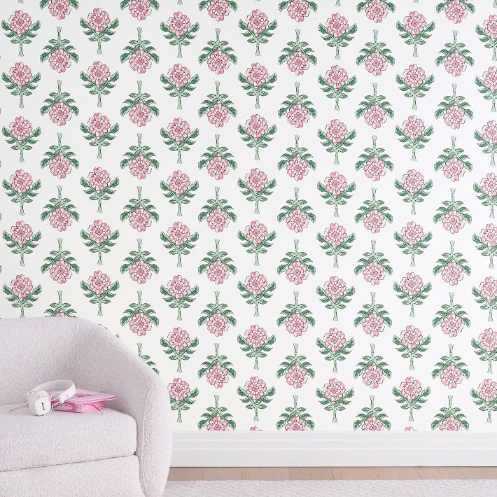 Roller Rabbit Rosebud Wallpaper | Pottery Barn Teen