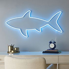 Shark LED Wall Light | Pottery Barn Teen