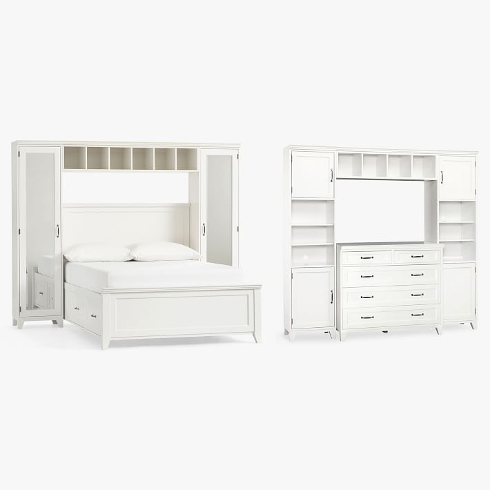 Hampton Storage Bed With Bedroom Vanity & Dresser Set | Teen Storage ...
