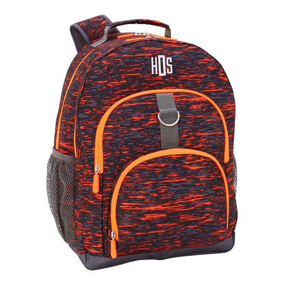 Gear-Up Static Neon Orange Backpack | Pottery Barn Teen