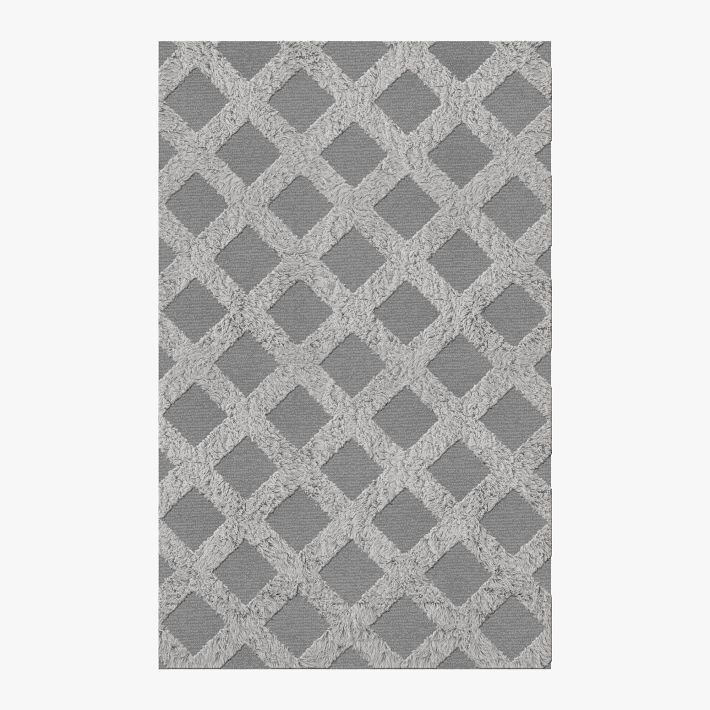 Shaggy Lattice Rug | Teen Rug | Pottery Barn Teen