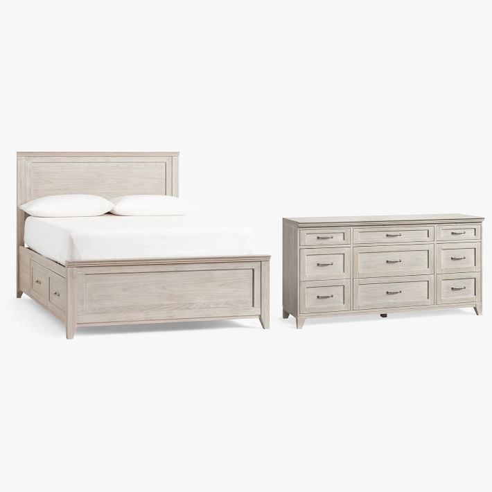 Hampton 9-Drawer Dresser Storage Bed Set | Teen Storage Beds | Pottery ...