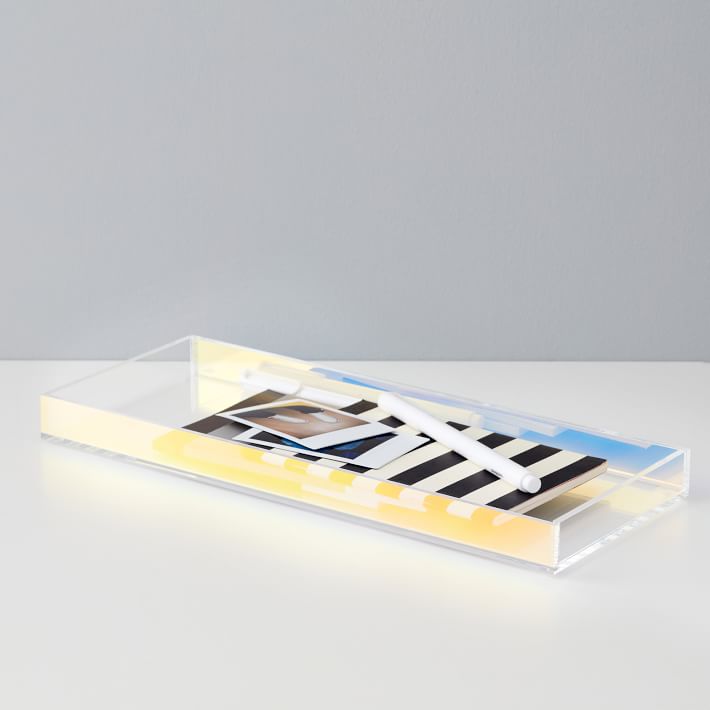 Acrylic Iridescent Desk Tray | Pottery Barn Teen