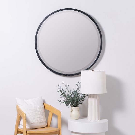 Parson Black Wall Mirror (35") | Pottery Barn Teen