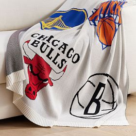 NBA Team Knit Throw | Pottery Barn Teen