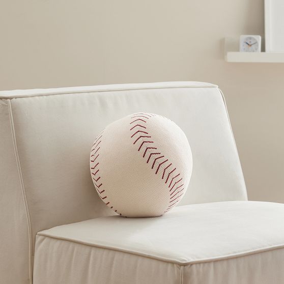 Baseball Shaped Pillow | Pottery Barn Teen