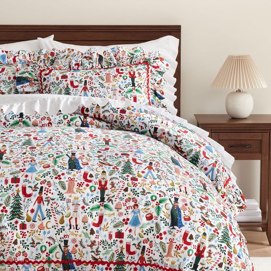 Rifle Paper Co. Nutcracker Organic Duvet Cover | Pottery Barn Teen