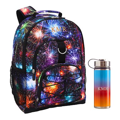 Gear-Up Fireworks Backpack & Water Bottle Bundle, Set of 2 | Pottery ...