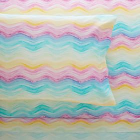 Watercolor Waves Organic Sheet Set | Pottery Barn Teen