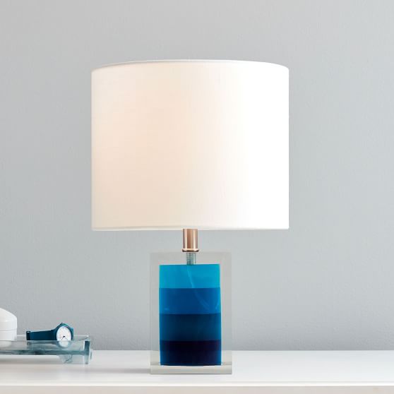 Blue Layers Resin Table Lamp | Pottery Barn Teen