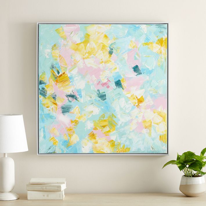 Framed Pastel Abstract Art | Pottery Barn Teen