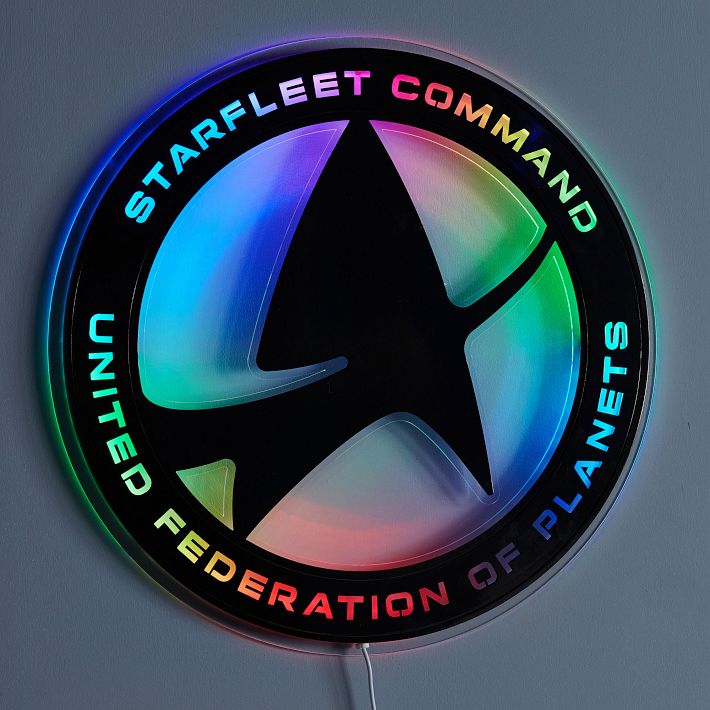 Star Trek™ Backlit Starfleet Logo LED with Sound Sync | Pottery Barn Teen