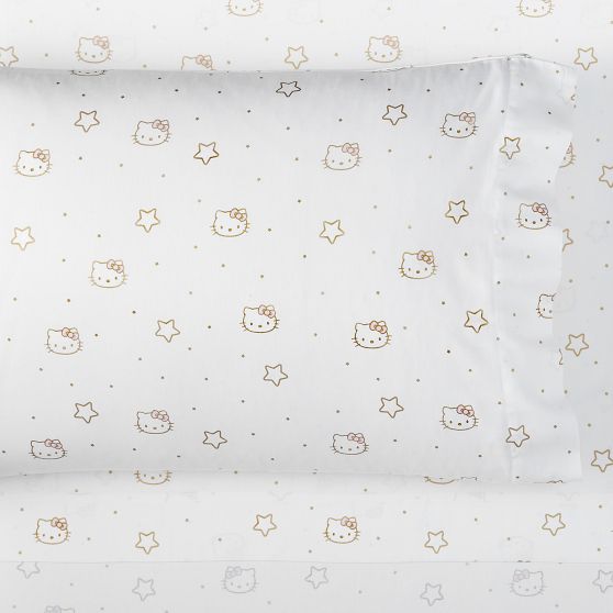 Hello Kitty® Metallic Star Sheet Set | Pottery Barn Teen