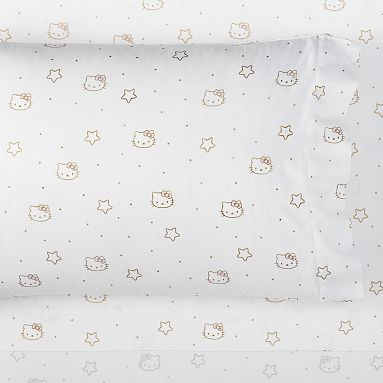 Hello Kitty® Metallic Star Sheet Set | Pottery Barn Teen