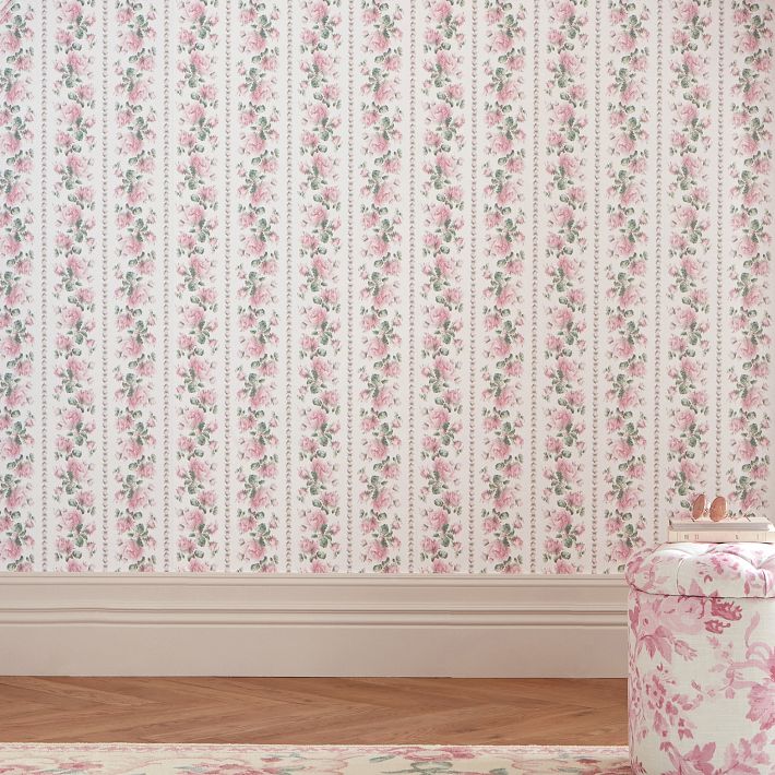 LoveShackFancy Kenmare Rose Wallpaper Samples | Pottery Barn Teen