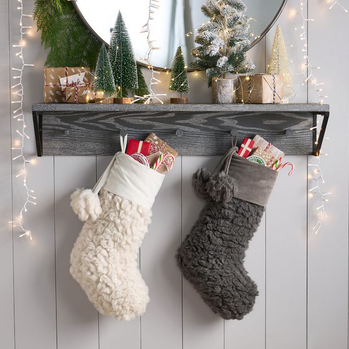 Jumbo Sherpa Stocking | Pottery Barn Teen
