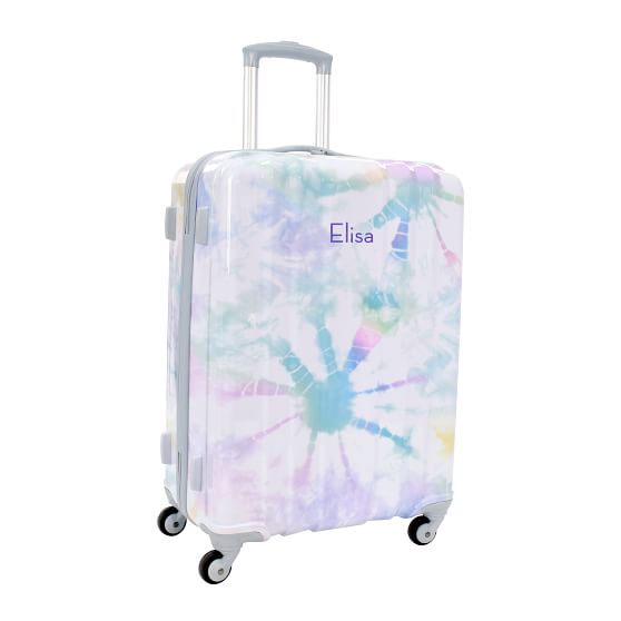 Open Box: Channeled Hard-Sided Pastel Tie-Dye Carry-on Luggage ...