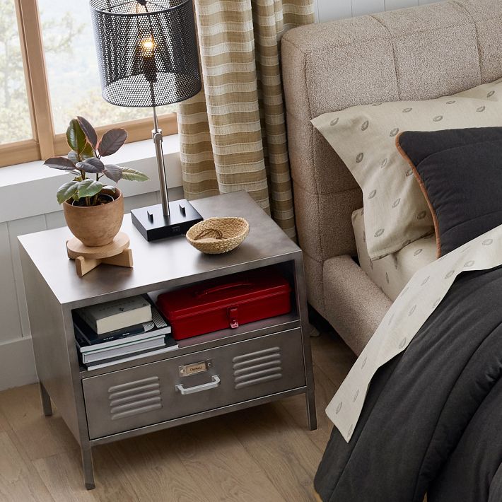 Locker style bedside table store