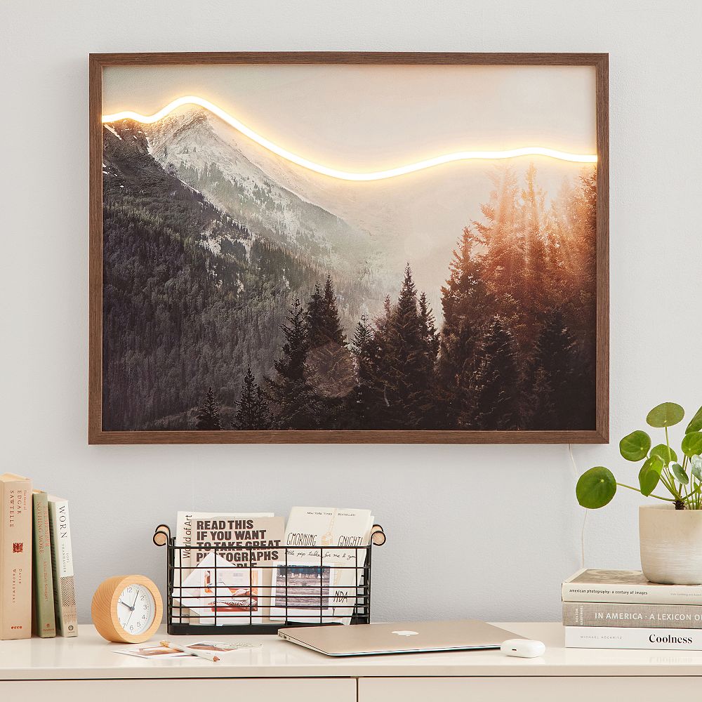 Mountain Art LED Wall Light | Pottery Barn Teen