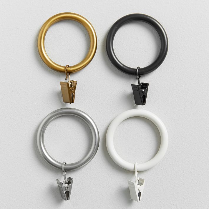 Classic Steel Curtain Rings | Window Hardware | Pottery Barn Teen