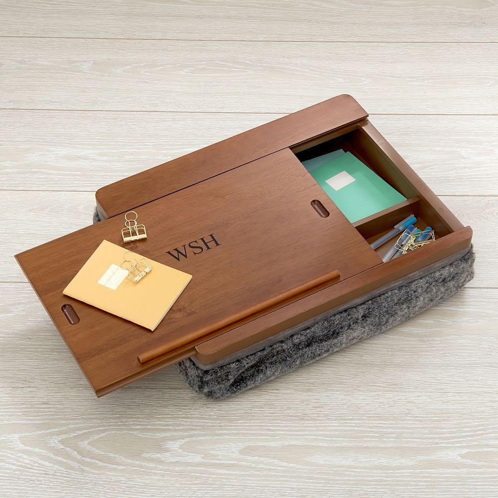 Faux-Fur Adjustable Superstorage Lap Desk | Pottery Barn Teen