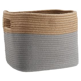 Tonal Rope Baskets - Gray - Sale | Pottery Barn Teen