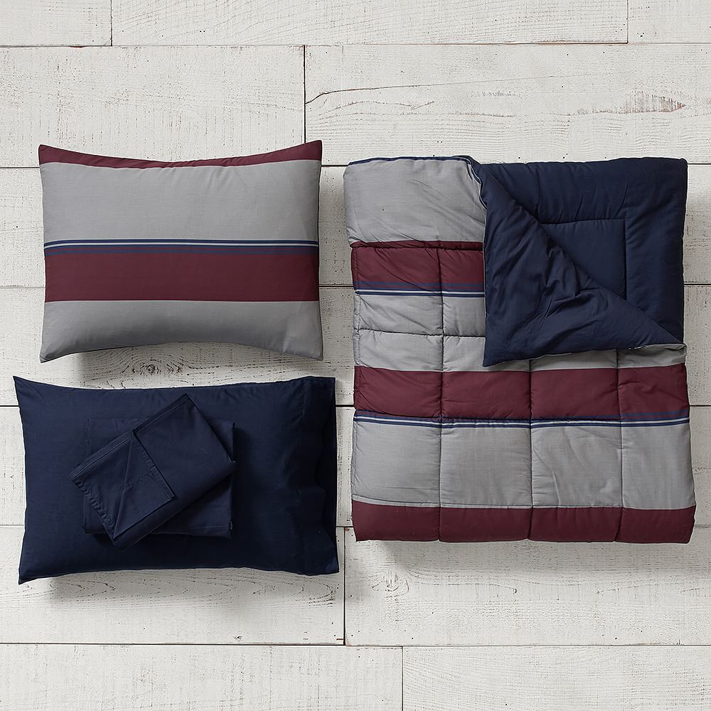 Landon Stripe Value Comforter Set | Dorm Bundle | Pottery Barn Teen