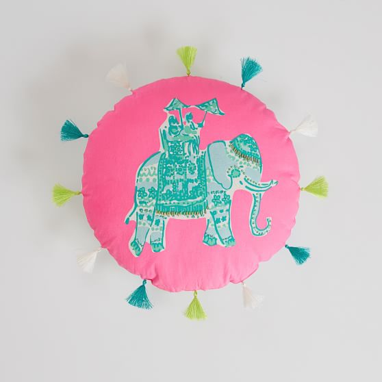 Lilly Pulitzer Elephant Bazaar Pillow | Teen Throw Pillows | Pottery ...