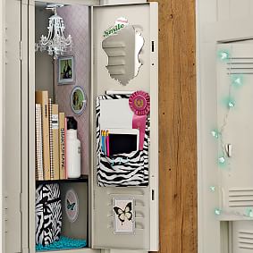 Black Zebra Locker Dry-Erase Organizer | Locker Decorations | Pottery ...