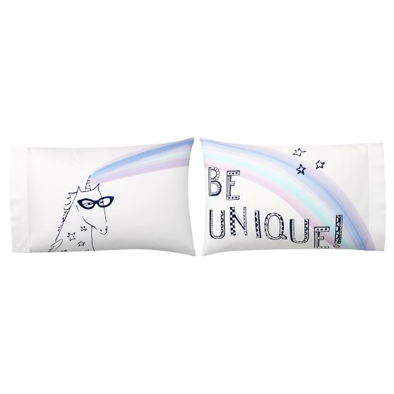 Novelty Be Unique Pillowcases | Pottery Barn Teen