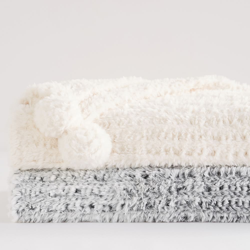 Faux-Fur Rabbit Throw Blanket | Pottery Barn Teen