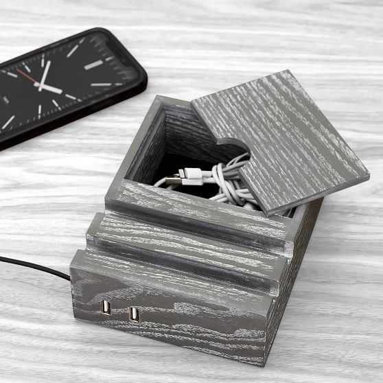 Classic Wooden Bedside Tech Stand | Tech Accessories | Pottery Barn Teen