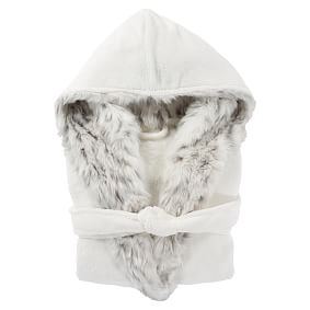 Faux-Fur Hooded Teen Robe | Pottery Barn Teen