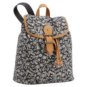 Black Ditsy Floral Tiny Backpack | Pottery Barn Teen