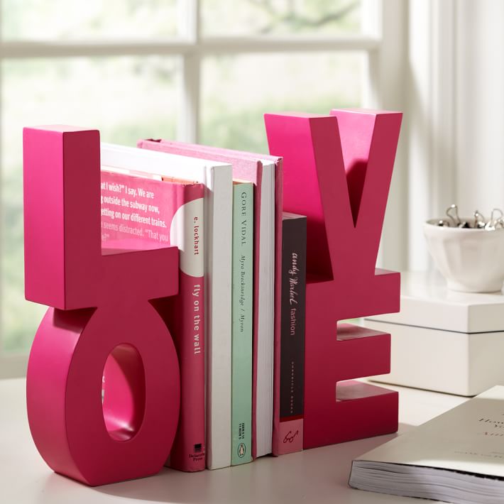 Love Word Bookends | Desk Accessories | Pottery Barn Teen
