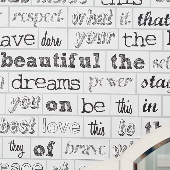 Mix N Match Poetry Wall Decal | Teen Decor Sale | Pottery Barn Teen