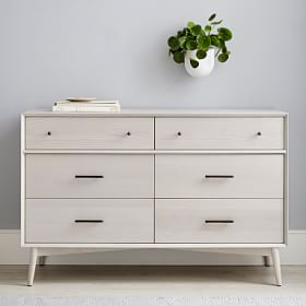 West Elm x PBT Mid Century 6 Drawer Wide Dresser Acorn